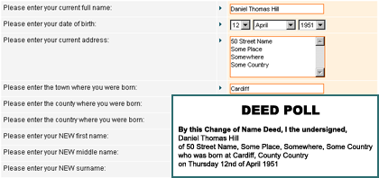 Step 2 - Name Change Deed Poll